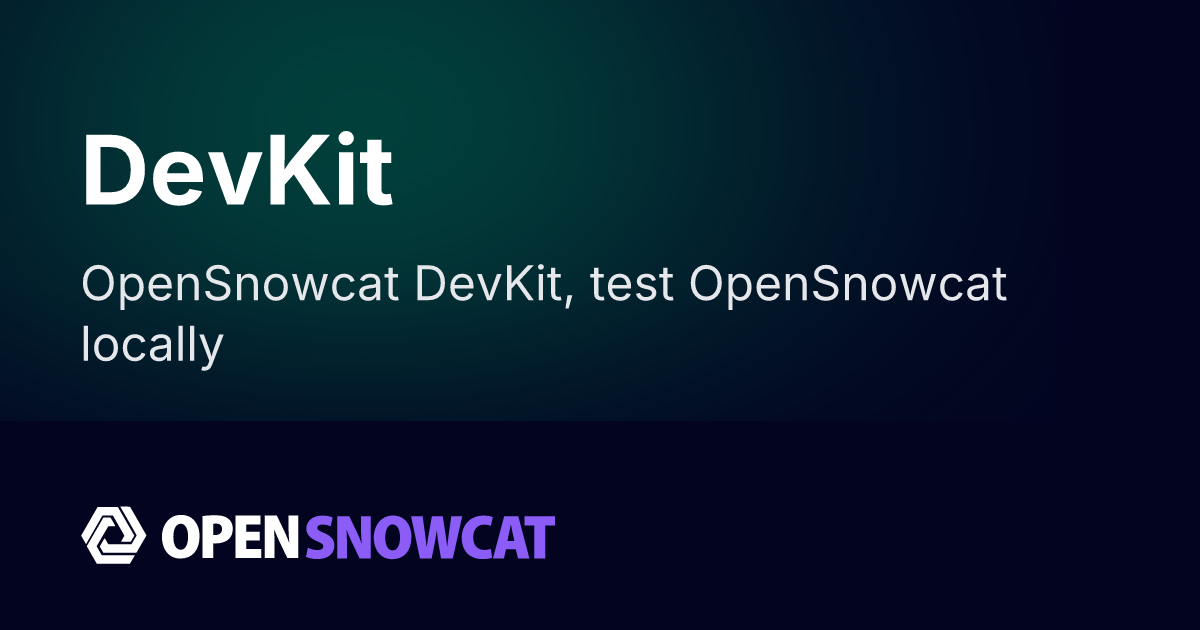 DevKit - OpenSnowcat